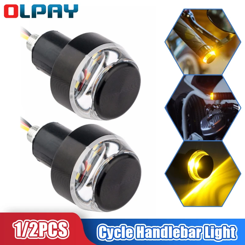 Motorcycle Singnal Light LED Handlebar Turning Signal Light 12V Bike ...