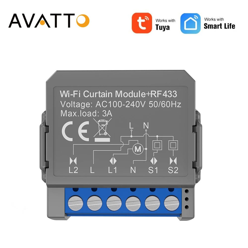 AVATTO-Tuya-Smart-WiFi-Curtain-Module-Blind-Switch-for-Roller-Shutter ...