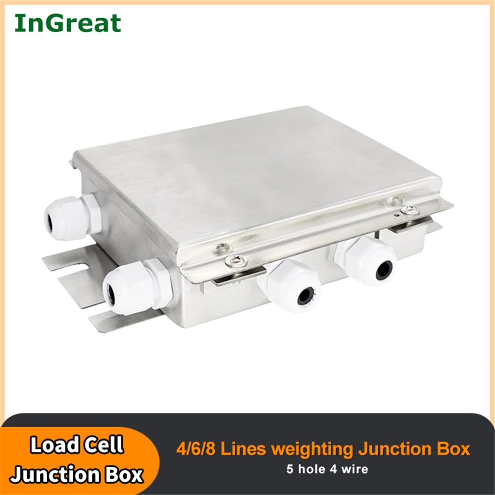 4-6-8-Line-Weighing-Scale-Load-Cell-Junction-Box-Stainless-Steel ...