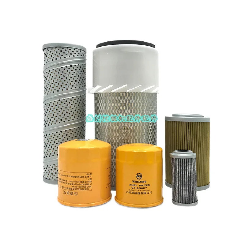 For-Doosan-daewoo-dh-dx-55-7-Isuzu-engine-oil-filter-diesel-grid-air ...