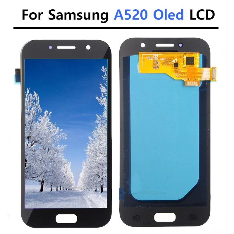 100-Test-5-2-OLED-A520-Display-For-Samsung-Galaxy-A5-2017-A520-LCD ...