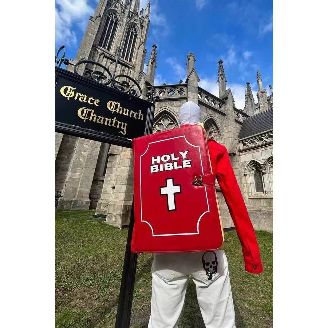 2023-new-collection-corss-holy-bible-backpack-pu-leather-ins-hot-red ...