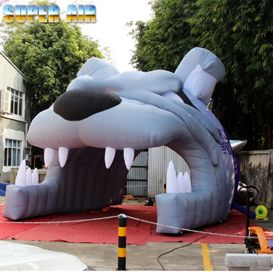 Innovative inflatable tunnel entrance for outdoor animal mascot heads ...