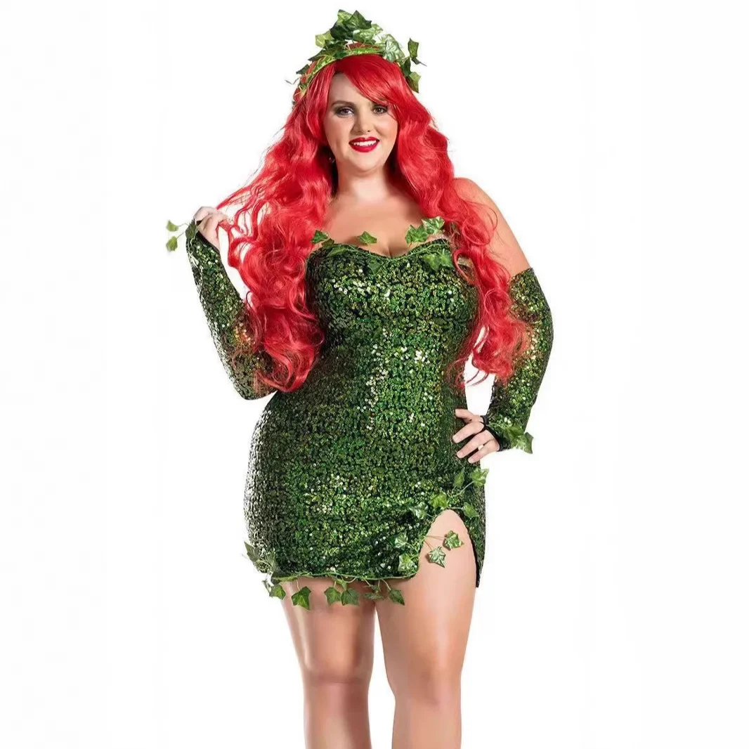 Disfraz Mujer Women's Cosplay Poisonous Villain Sexy Costume Dress Set ...