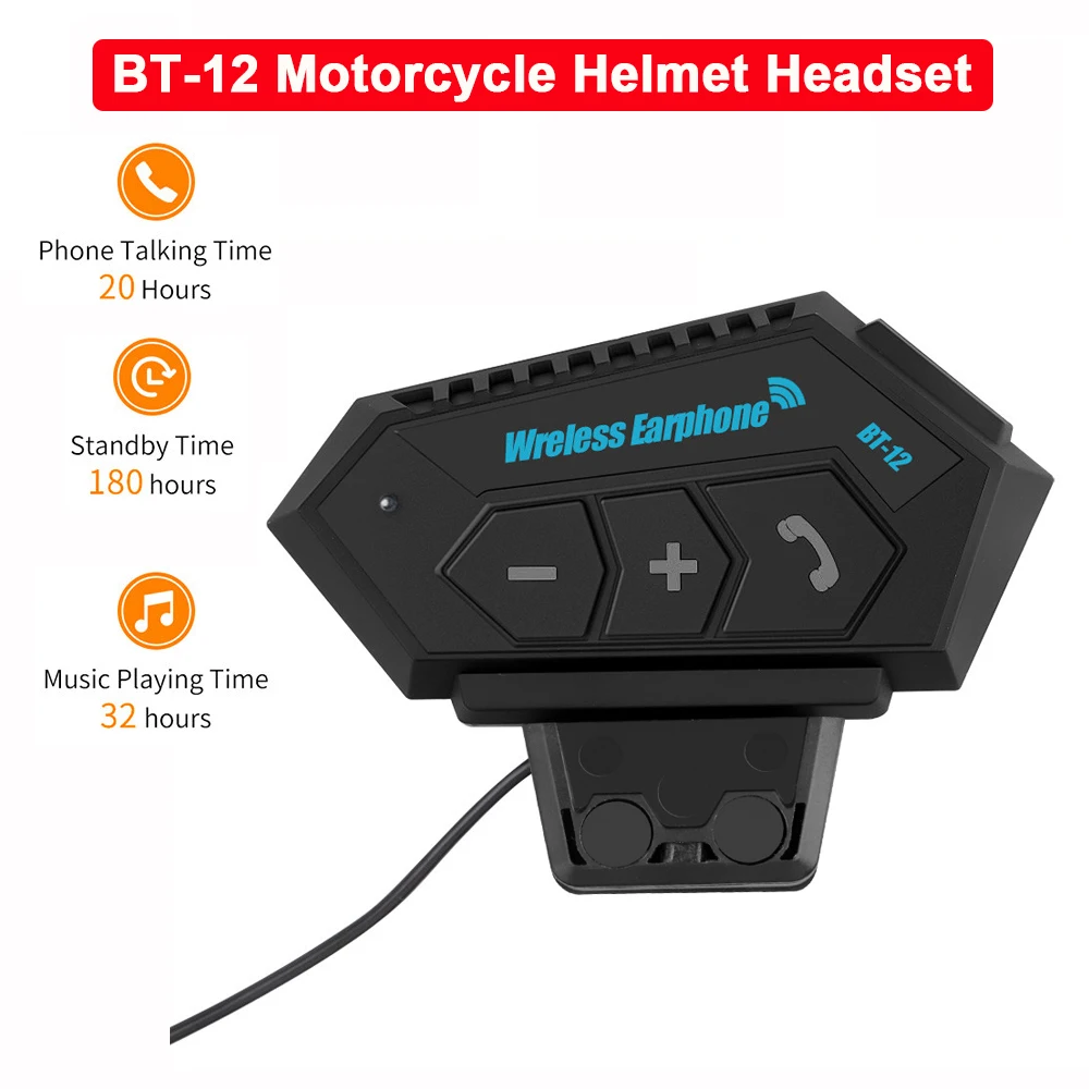 Rechargeable-Motorcycle-Helmet-Headset-BT12-Wireless-Bluetooth-Motor-Headphone-Anti-interference ...
