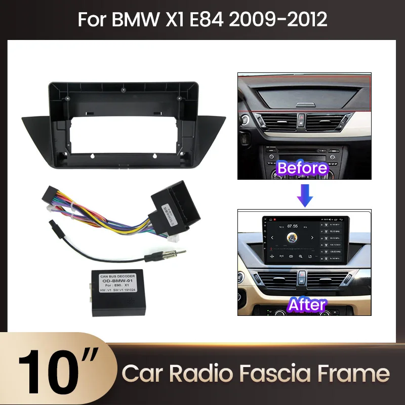 Car Audio Radio 10'' Android 2din Fascia Frame Adapter For Bmw X1 E84 ...