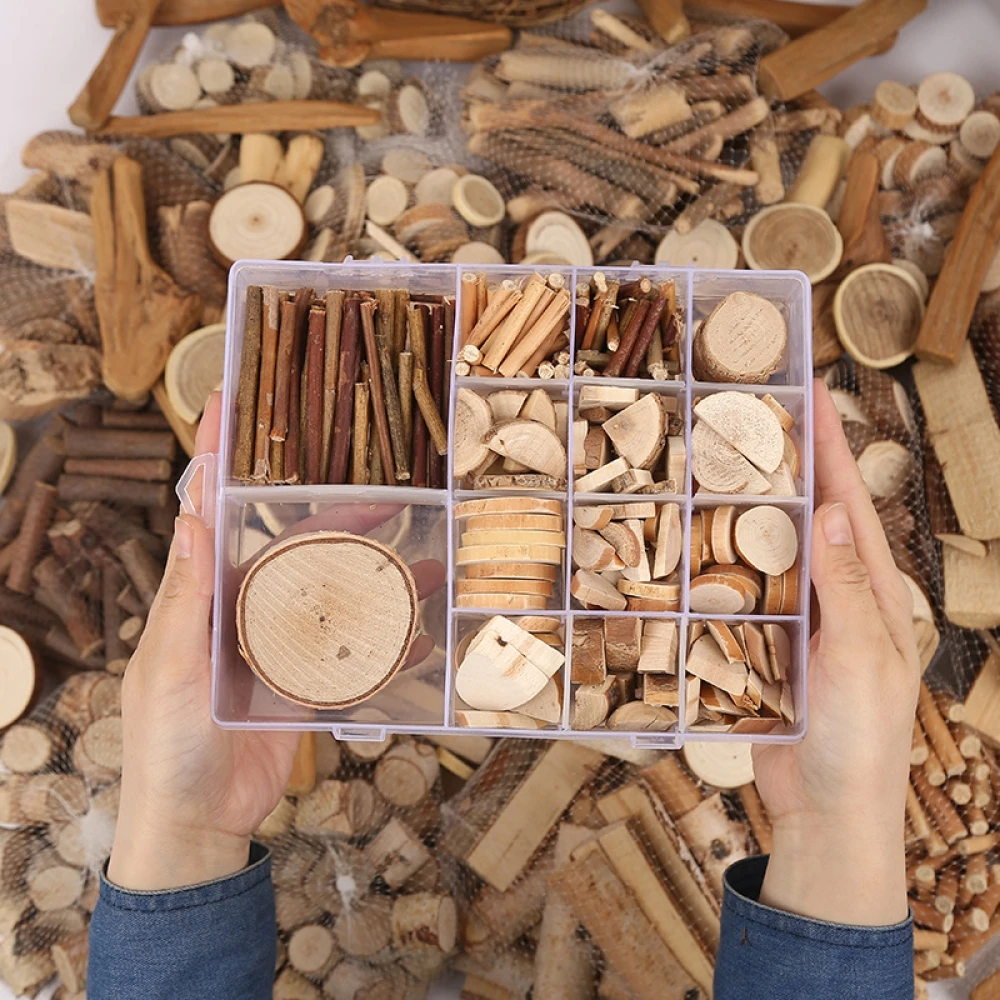 1set-small-wooden-block-handmade-DIY-natural-log-block-set-box-can-be ...