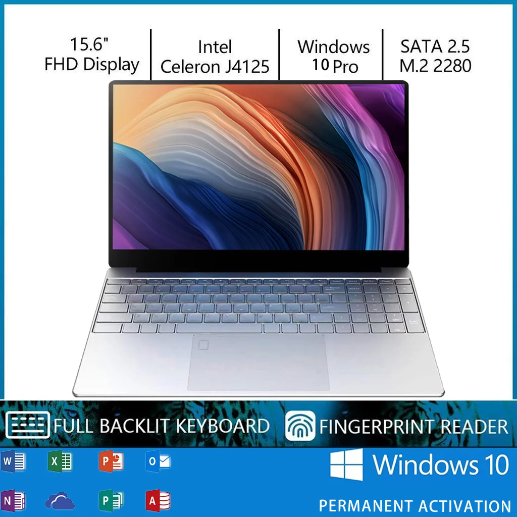 15.6Inch FHD IPS Laptop 12GB RAM 1T/512/256/128GB SSD Windows10 Gaming ...