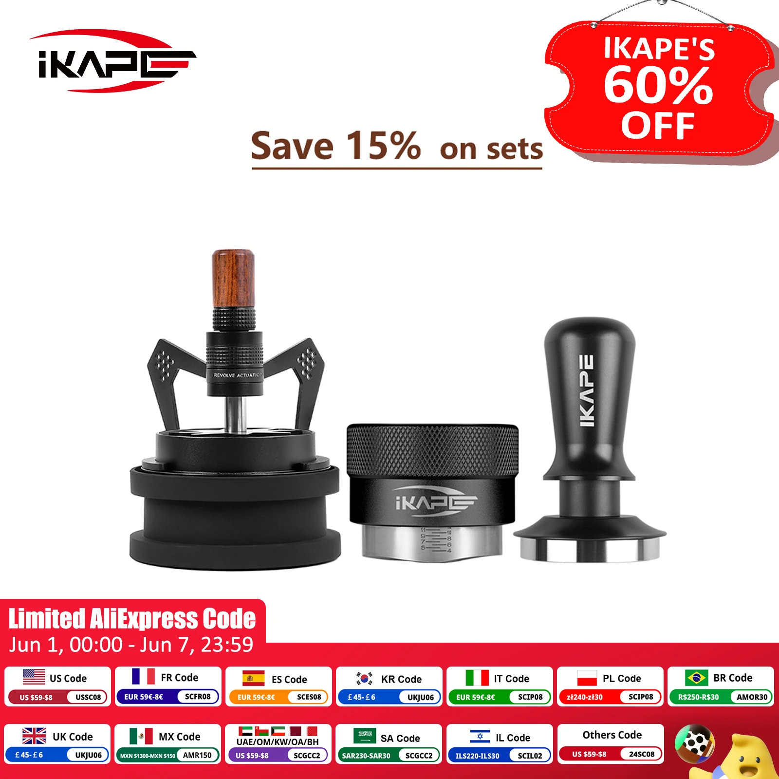 IKAPE-Espresso-products-Coffee-Tool-Set-with-Rotary-WDT-Tools-and-V3 ...
