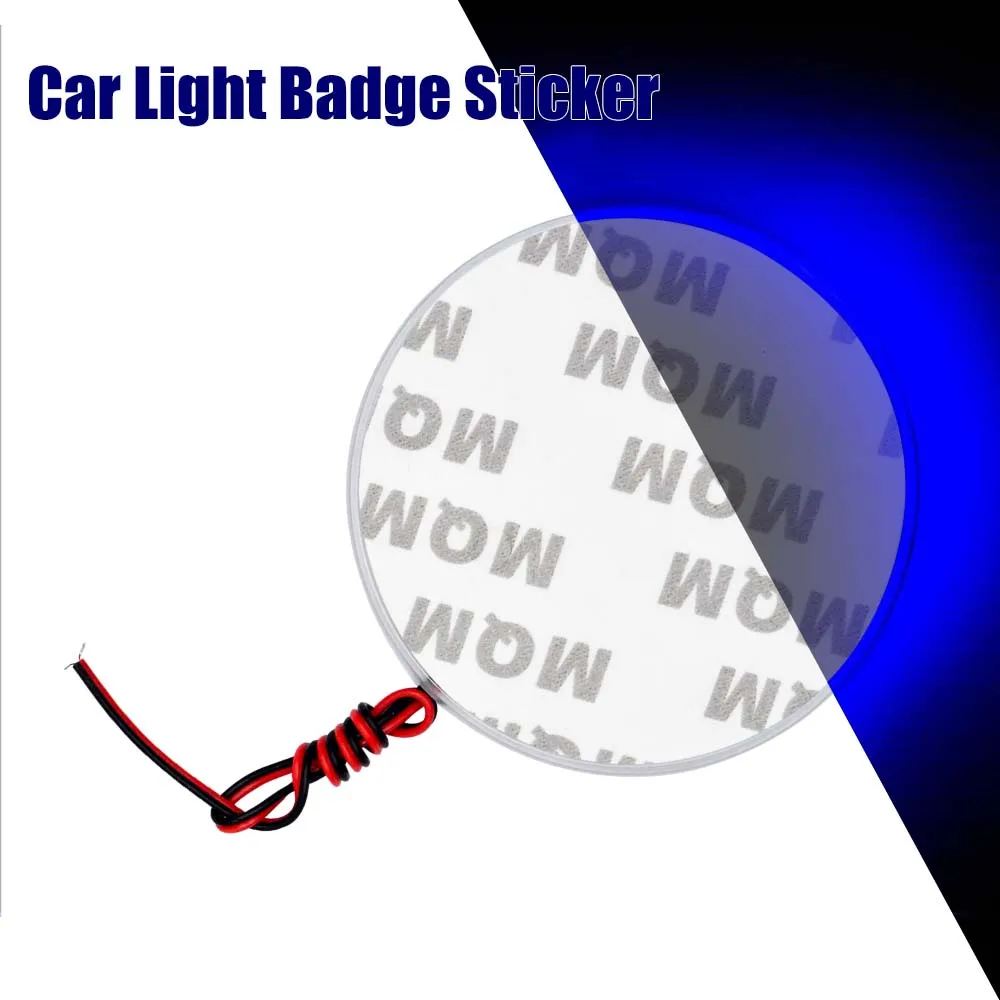1pcs-12V-Car-LED-Blue-Emblem-Backgound-Light-Lamp-Sticker-82mm-Auto ...