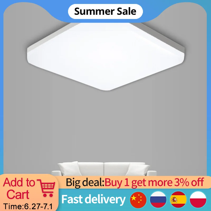Led Ceiling Lamp Ac85-265v 48w 36w 24w 18w Natural Light Ultra Thin ...