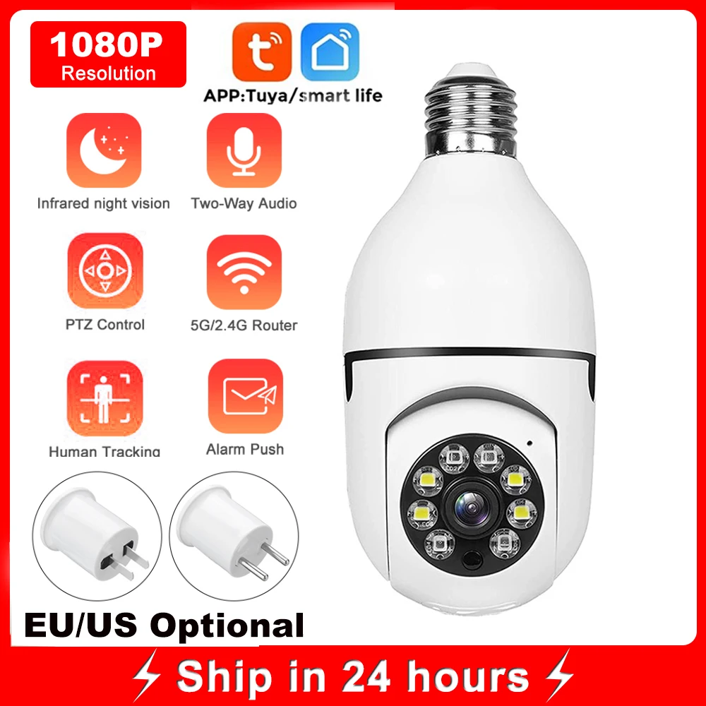 1080P-Tuya-Wifi-PTZ-Camera-E27-Bulb-Indoor-Security-Night-Vision-Motion ...