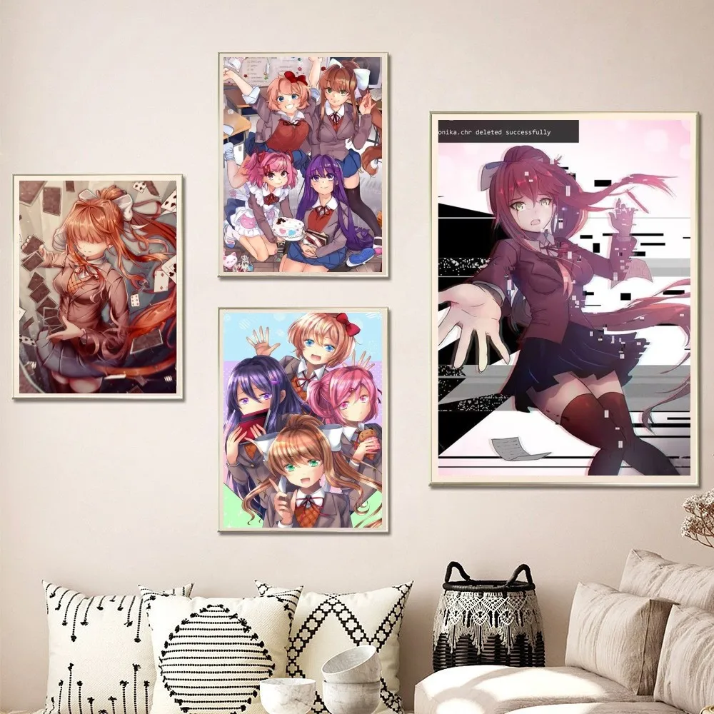 Póster de Doki d-doki l-literatuare Club, impresión de papel para el ...