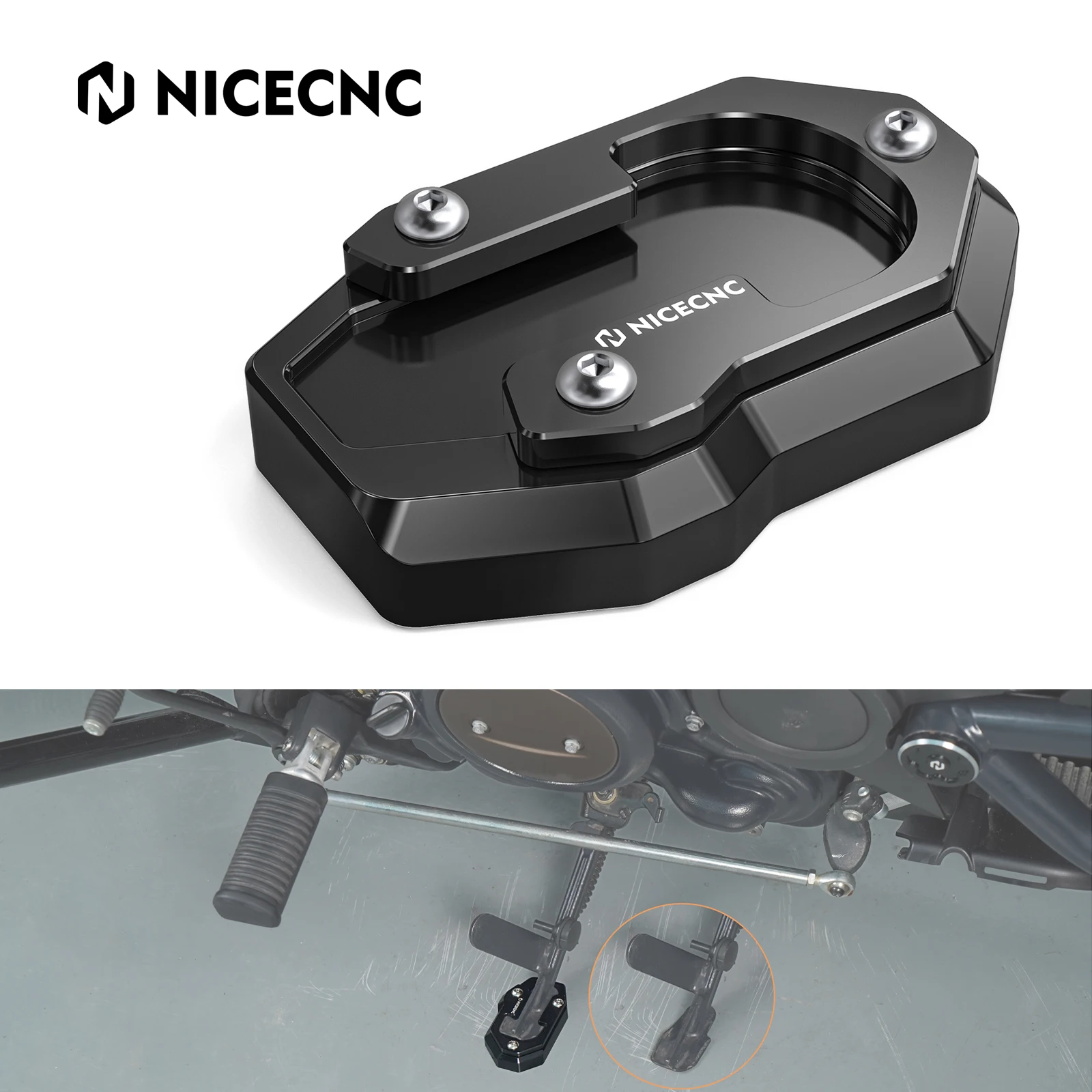 For 2021-2024 Harley Sportster S RH1250S Kickstand Extension Pad Foot ...