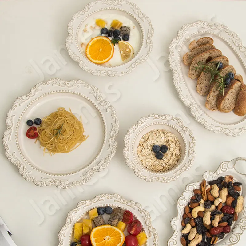 European-Style-Ceramic-Plates-Steak-Pasta-Dinner-Plate-Dishes-Cake ...