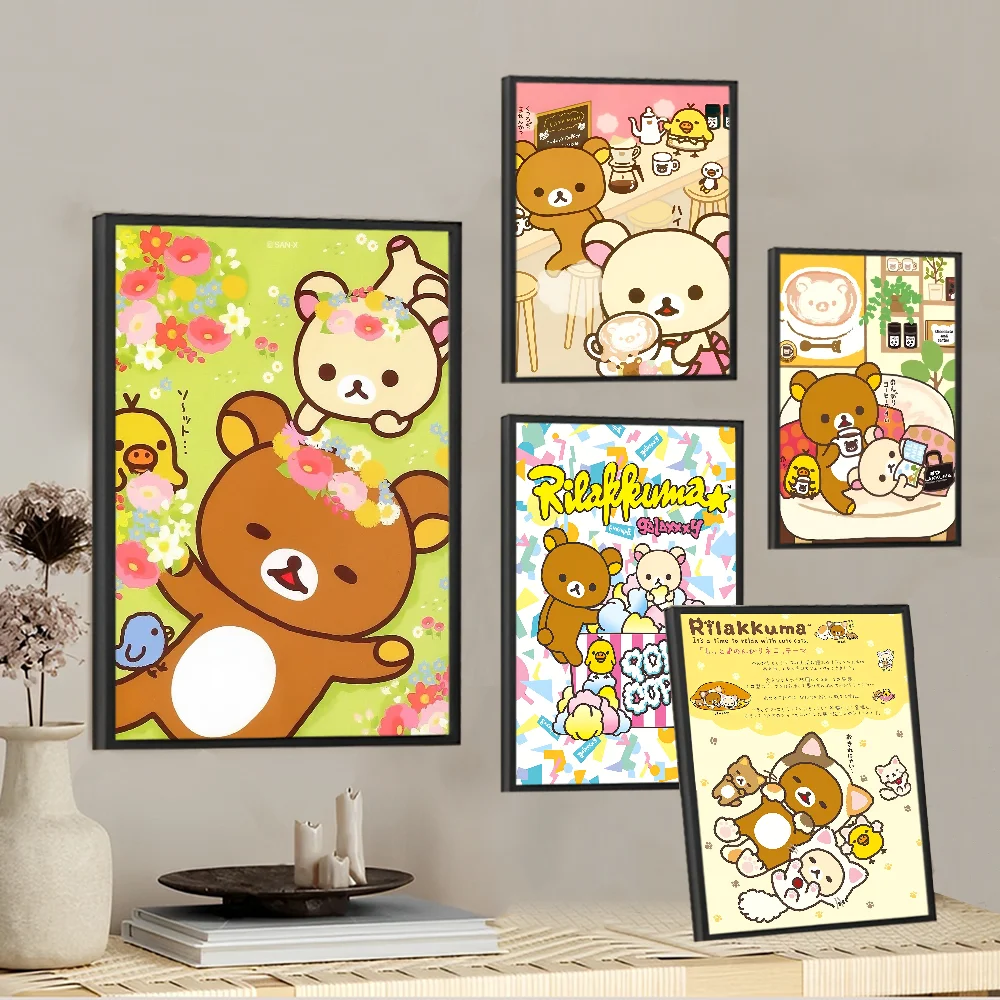 Japan-Anime-Cute-Cartoon-Rilakkuma-DIY-Sticky-Poster-Whitepaper-Prints ...