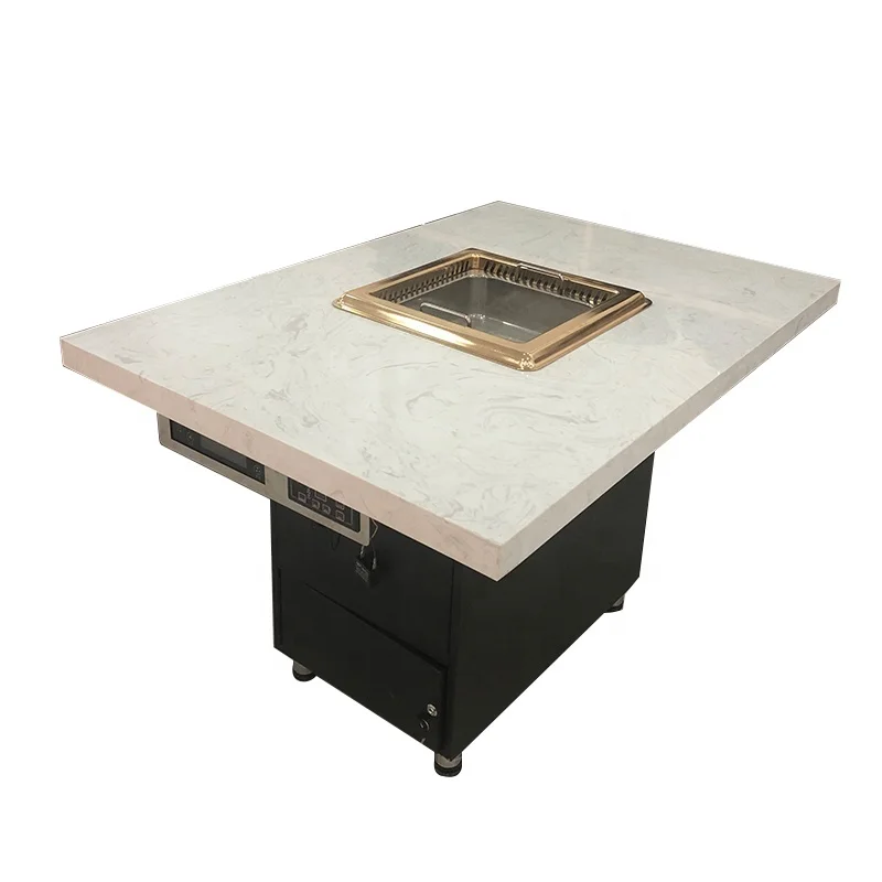 Smokeless Korean Bbq Table Commercial Top Restaurant Hot Pot Table ...