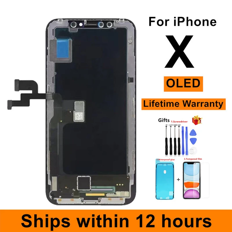 아이폰 X XR Xs Max 11 Pro Max 12 Pro Max 디스플레이용 OLED LCD, 터치 스크린 디지타이저 ...