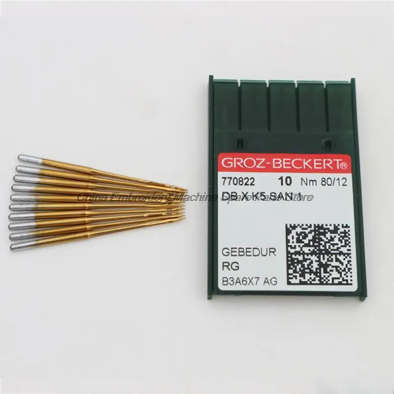 500pcs Germany Groz Groz-beckert Db*k5 Dbxk5 Dbx1 Db*1 Gold Needle Heat Protection Embroidery ...