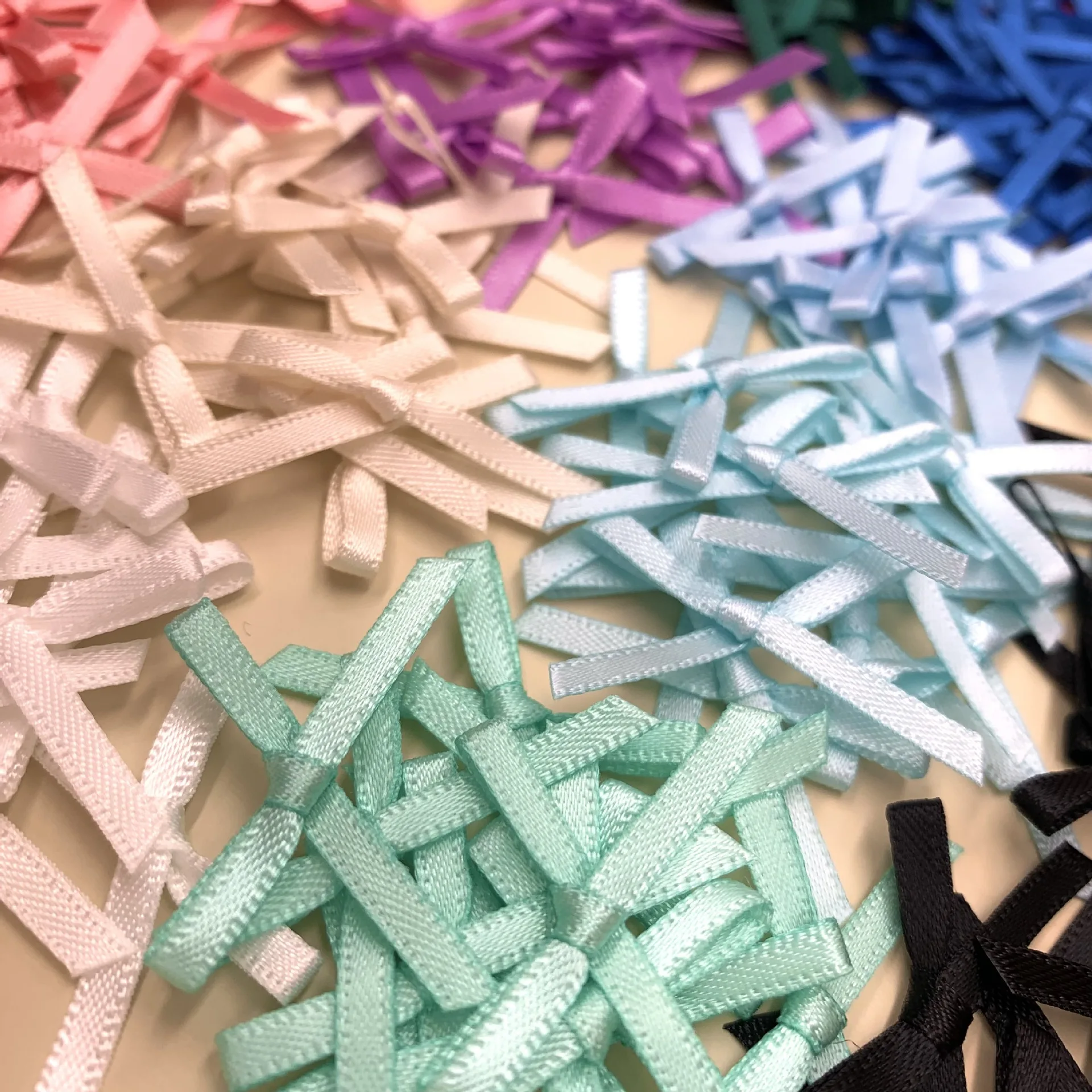 50-100Pcs-3x2-5cm-3mm-Mini-Satin-Ribbon-Bows-Colourful-Bow-Ribbon ...