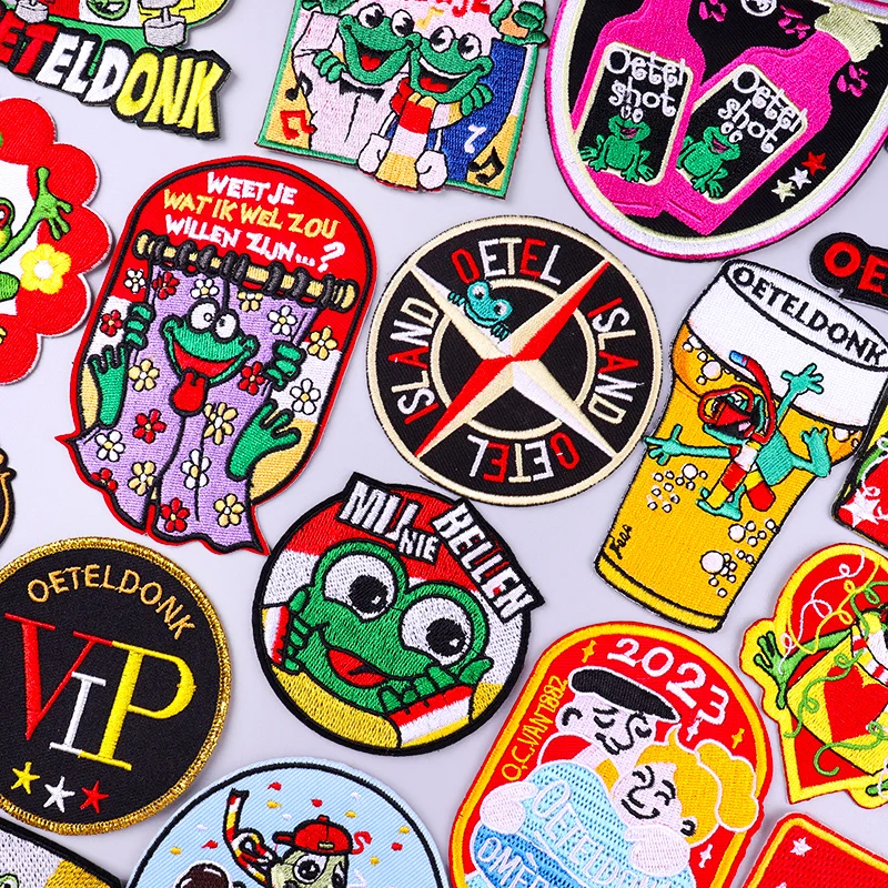 Oeteldonk-Embleem-Borduurwerk-Ijzer-Op-Patches-Happy-Frog-Carnaval-Voor ...