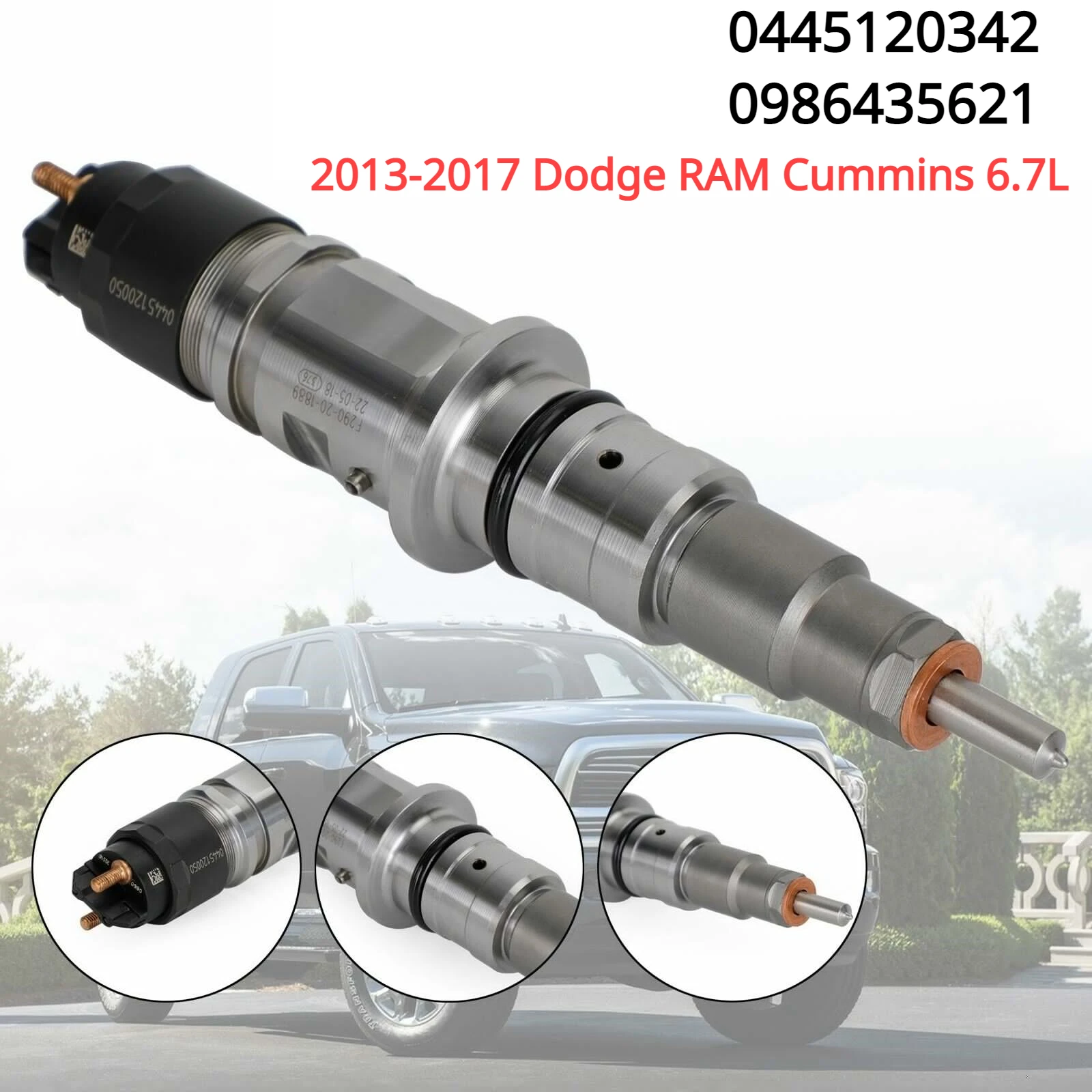 Inyector de combustible diésel Common Rail para camión, 13-17, Dodge ...