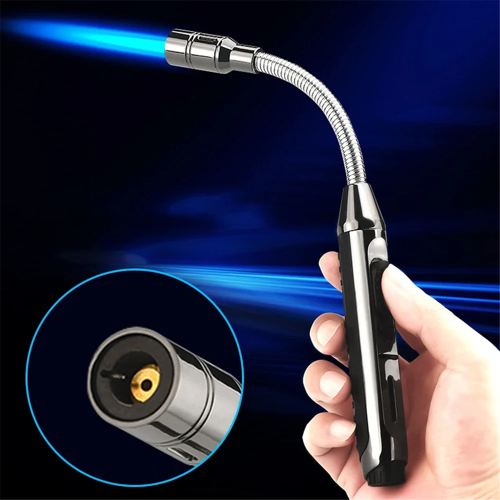 Metal-Windproof-Torch-Lighter-Jet-Flame-Gun-Butane-Gas-Lighter-Welding ...