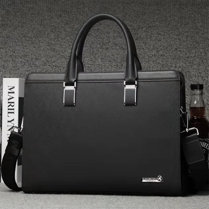 Business-Leather-Men-s-Executive-Briefcase-With-Zipper-Man-Laptop-Bag ...