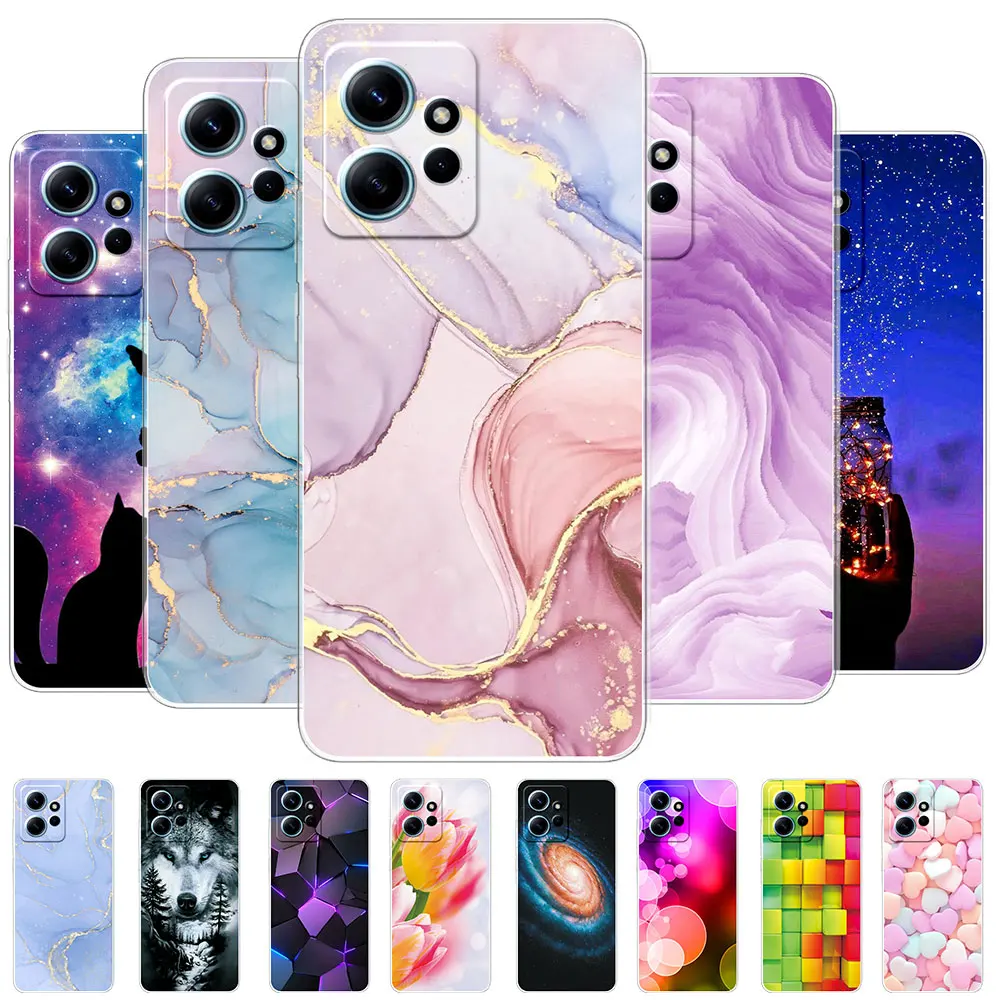 Funda para Redmi Note 12 4G, carcasa trasera transparente de silicona ...