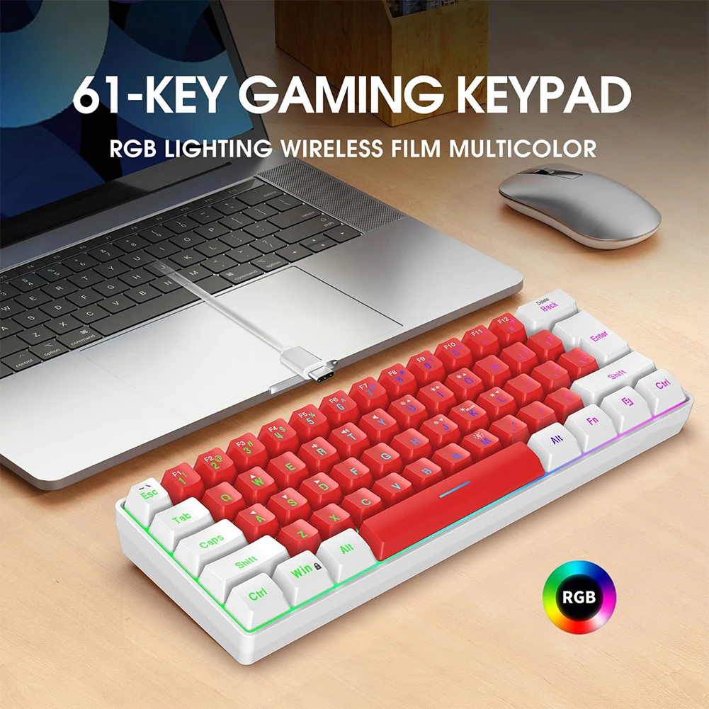 V700-Gaming-Keyboard-61-Keys-Portable-Wired-Membrane-Keyboard-Silence ...