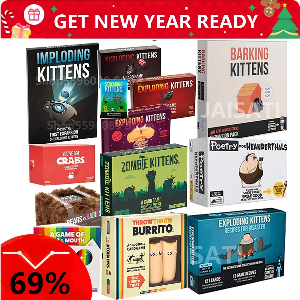 Imploding Kittens Kittens Cards | Board Games Exploding Kittens ...