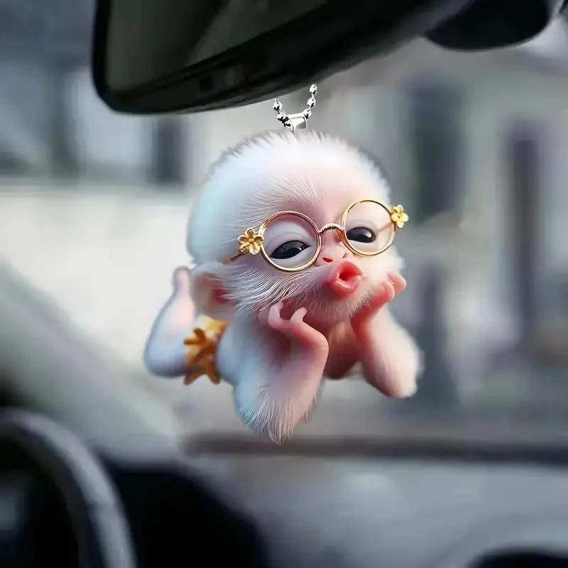 Cute-Pouting-Monkey-Car-Decor-Pendant-Fashionable-Funny-Auto ...