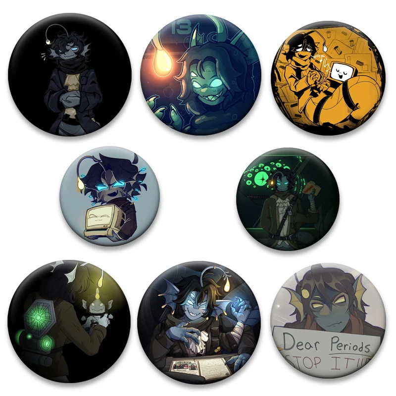 Sebastian Solace Button Pins Funny Cute Cartoon Badge 32/44/50/58mm ...