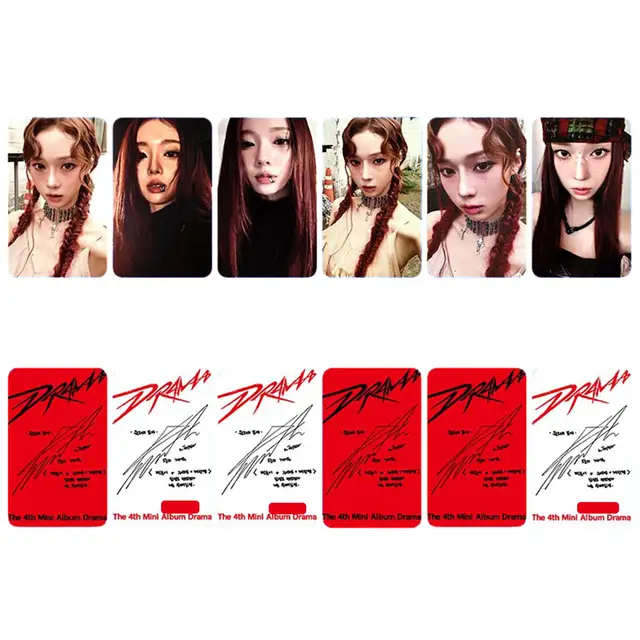 6/7pcs KPOP KARINA Personal Photocards Drama Album All Set Lucky Draw ...