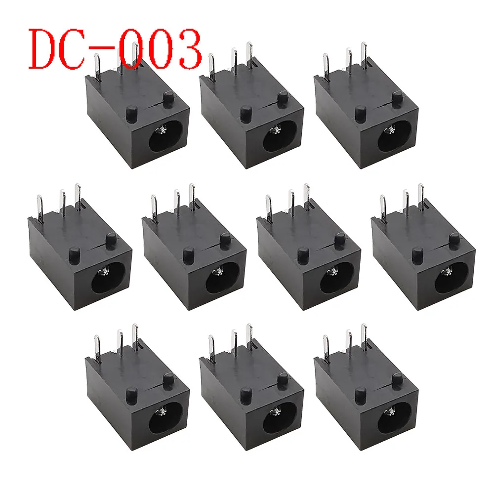 10Pcs Black 3.5x1.3mm DC Power Female Socket Supply Connector DC 003 3. ...