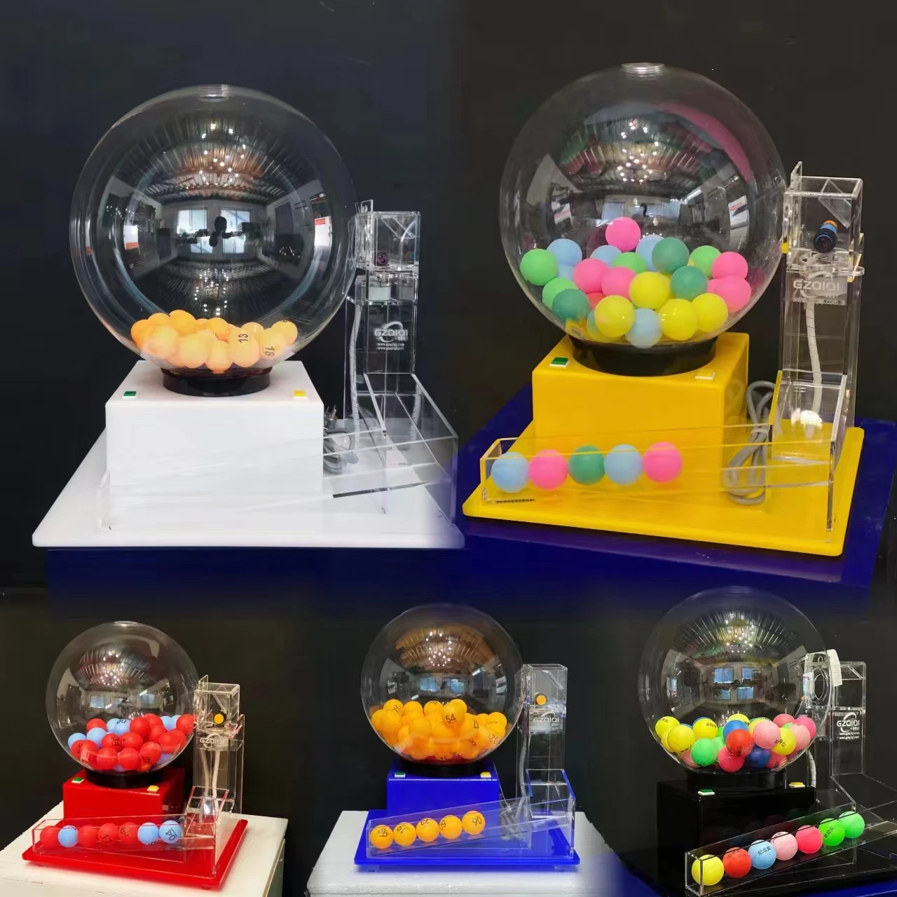 MINI400-Lucky-Dip-Electric-Acrylic-Lottery-Machine-Automatic-Bingo-Cage ...
