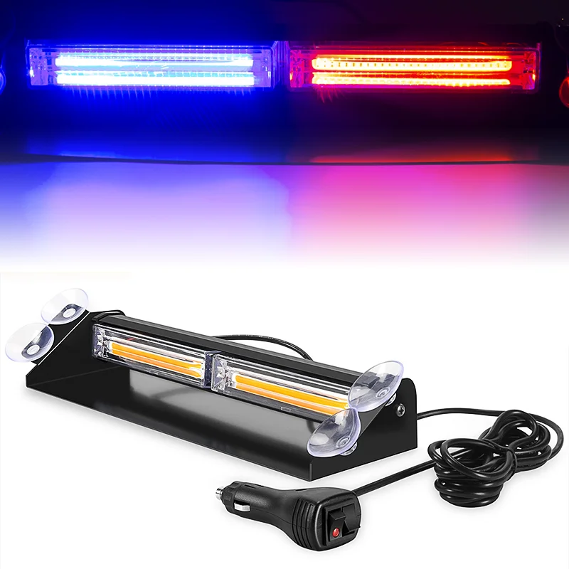 COB LED Universal Car Strobe Light Flasher Vehicle Windshield Flashing ...