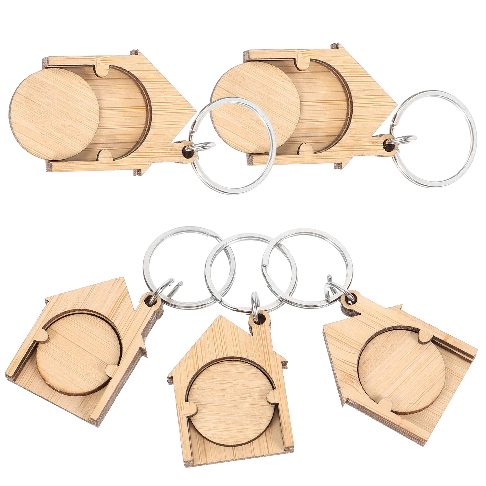 5-Pcs-Token-Keychain-Shopping-Trolley-Tokens-Grocery-Shops-Ring-Pendant ...