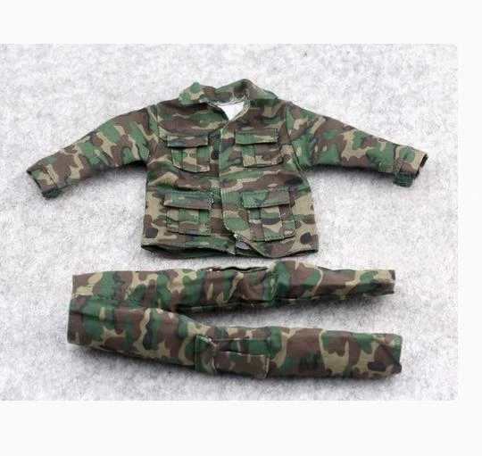 1/6 Scale Soldier Army Coat Pants Set Jungle Camouflage Combat Uniform ...