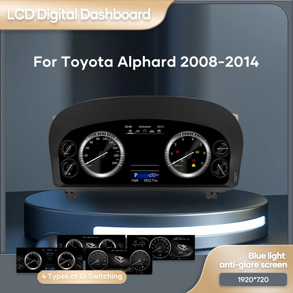 12-3-Inch-Digitale-Dashboard-For-Toyota-Alphard-2008-2014-Years-Auto ...
