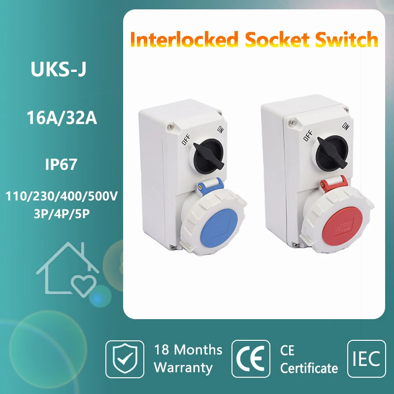Industrial-Socket-With-Interlock-Switch-IP67-16A-32A-Refrigerated ...