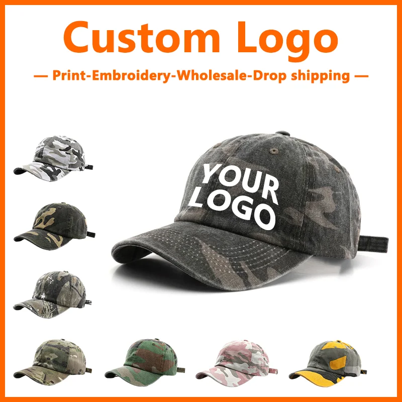 Custom-Baseball-Hats-Camouflage-Baseball-Cap-Embroidery-Design-DIY ...