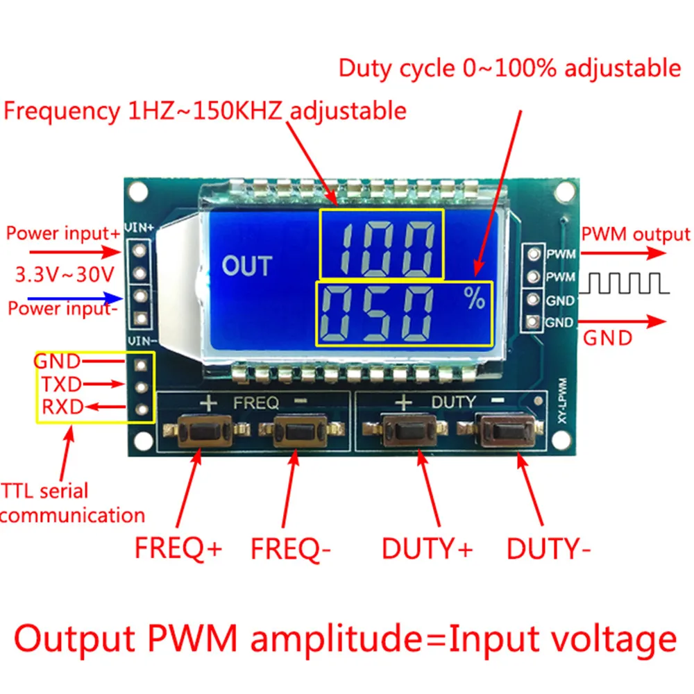 DC-3-3V-30V-1-Channel-1Hz-150KHz-Dual-Mode-Signal-Generator-Square-Wave ...