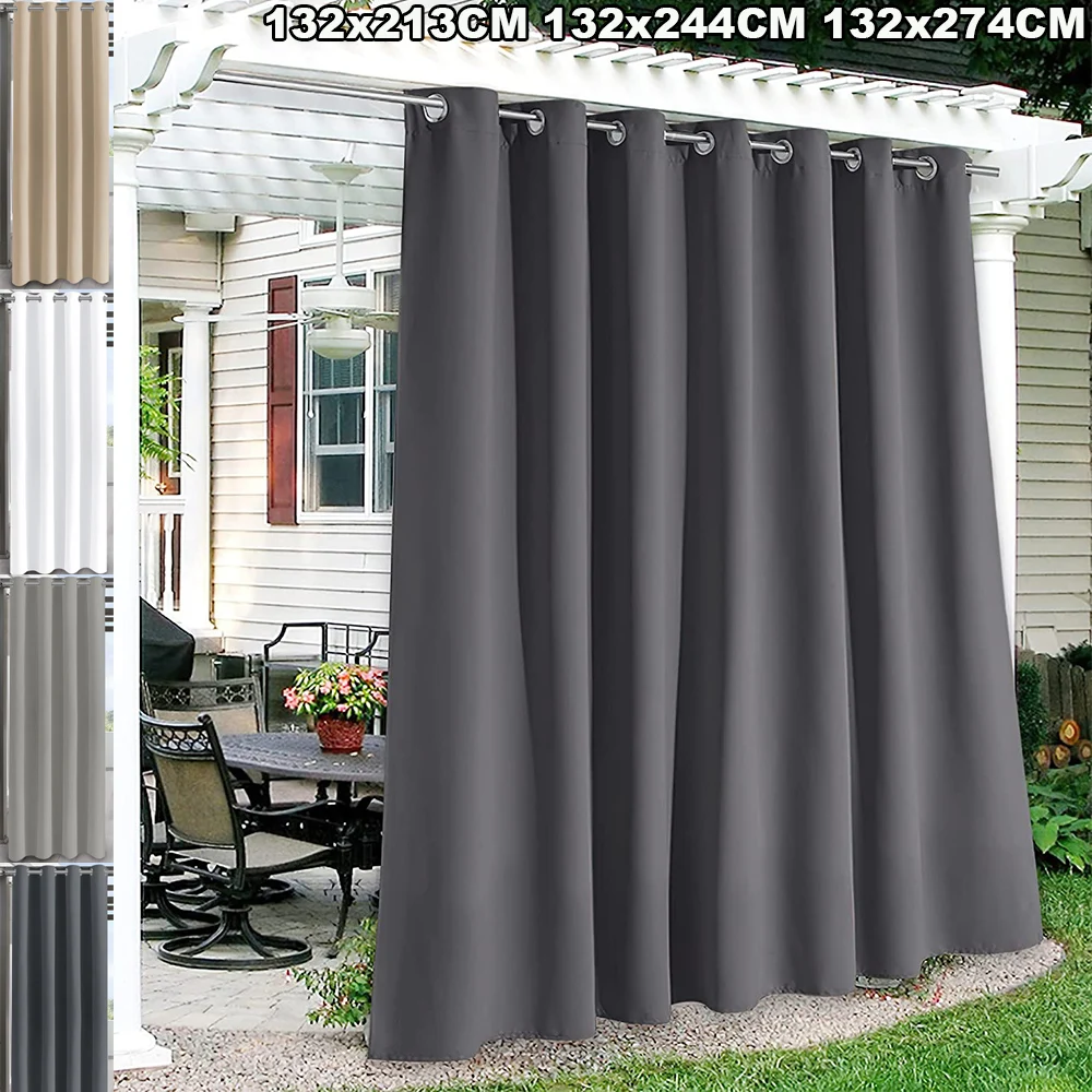 Large-Patio-Waterproof-Outdoor-Curtains-Eyelet-Sun-Blocking-Garden ...
