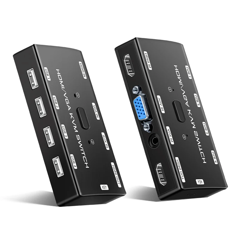 KVM-Switch-Hybrid-VGA-HDMI-Two-In-One-Out-Computer-Monitoring-Video ...