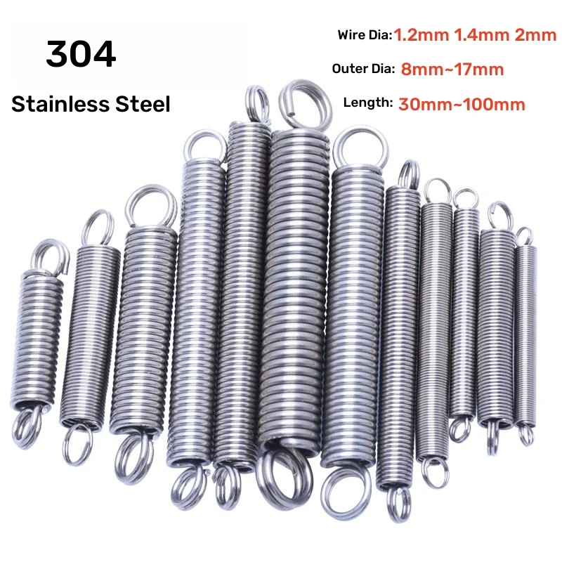 1-5pcs-Wire-Dia1-2-1-5-2mm-304SUS-Dual-Hook-Pullback-Extension-Spring ...