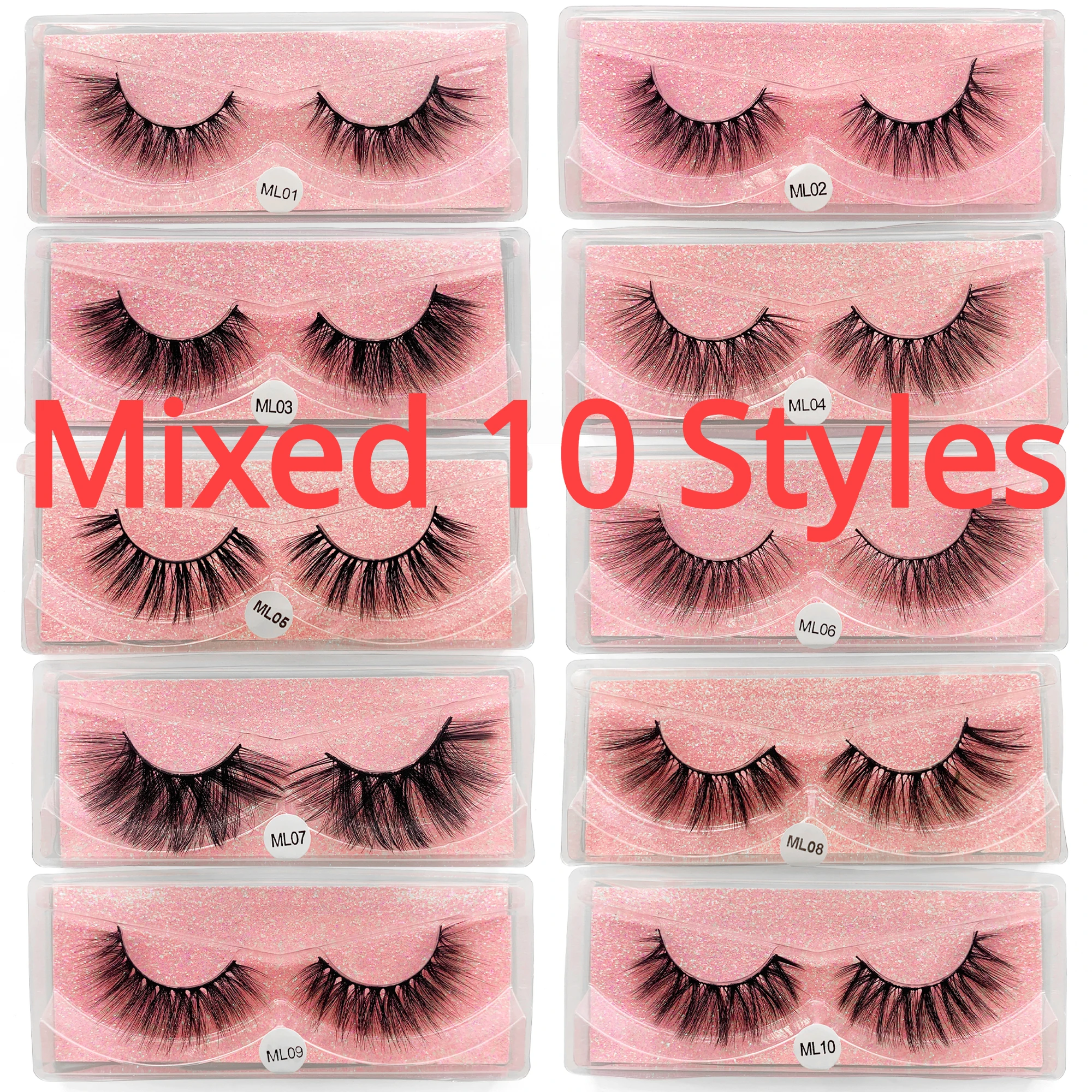 10pairs-Eyelashes-Wholesale-Mixed-Styles-Fluffy-Lashes-Bulk-Fake ...