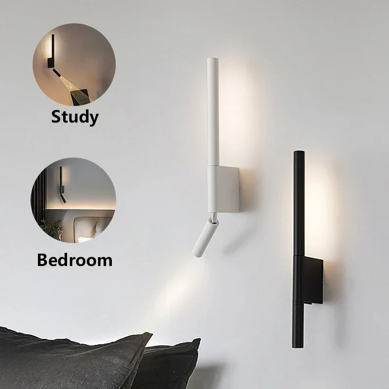 LED-bedside-lighting-rotating-adjustable-wall-light-with-switch-reading ...