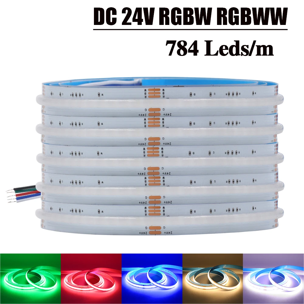 DC-24V-COB-LED-Strip-RGBW-RGBWW-RGBCCT-784LEDs-M-Home-Decoration-High ...