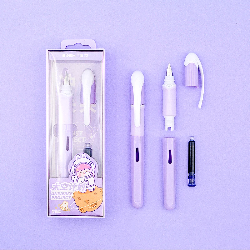 2023-New-EF-Four-color-Boxed-Pen-Whole-Posture-Changeable-Ink-Bag ...